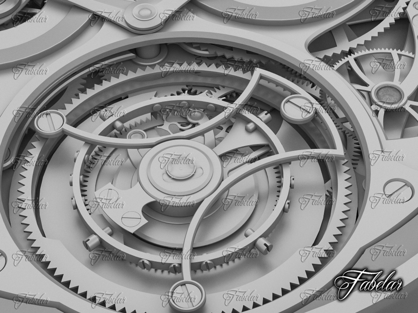 3d Tourbillon Watch Wristwatch Model