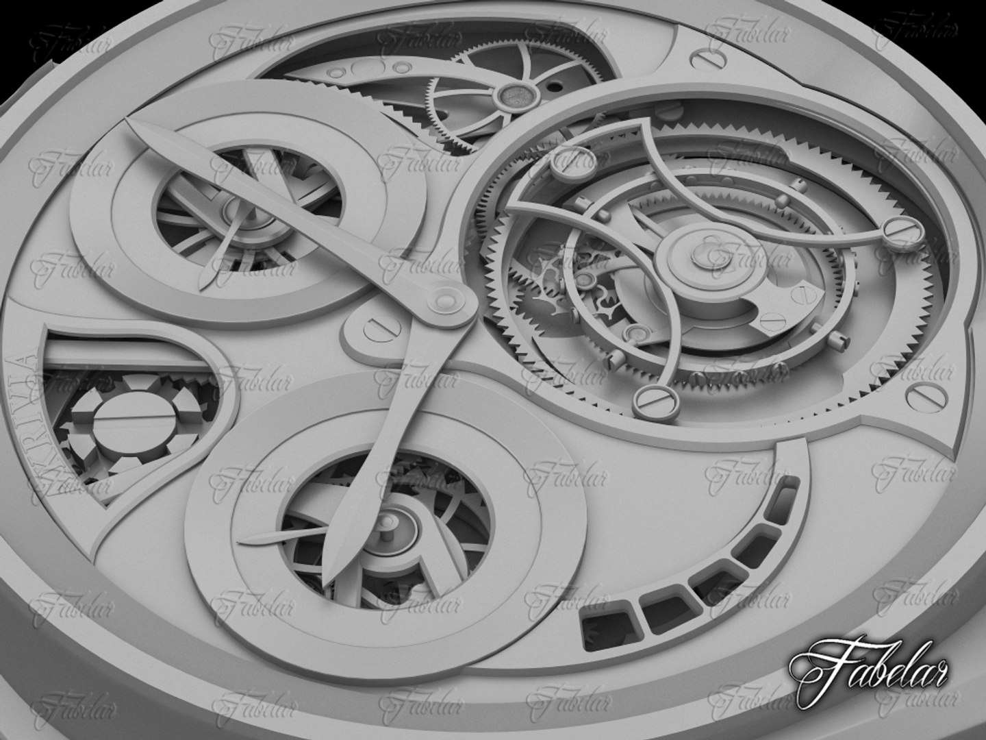 3d Tourbillon Watch Wristwatch Model