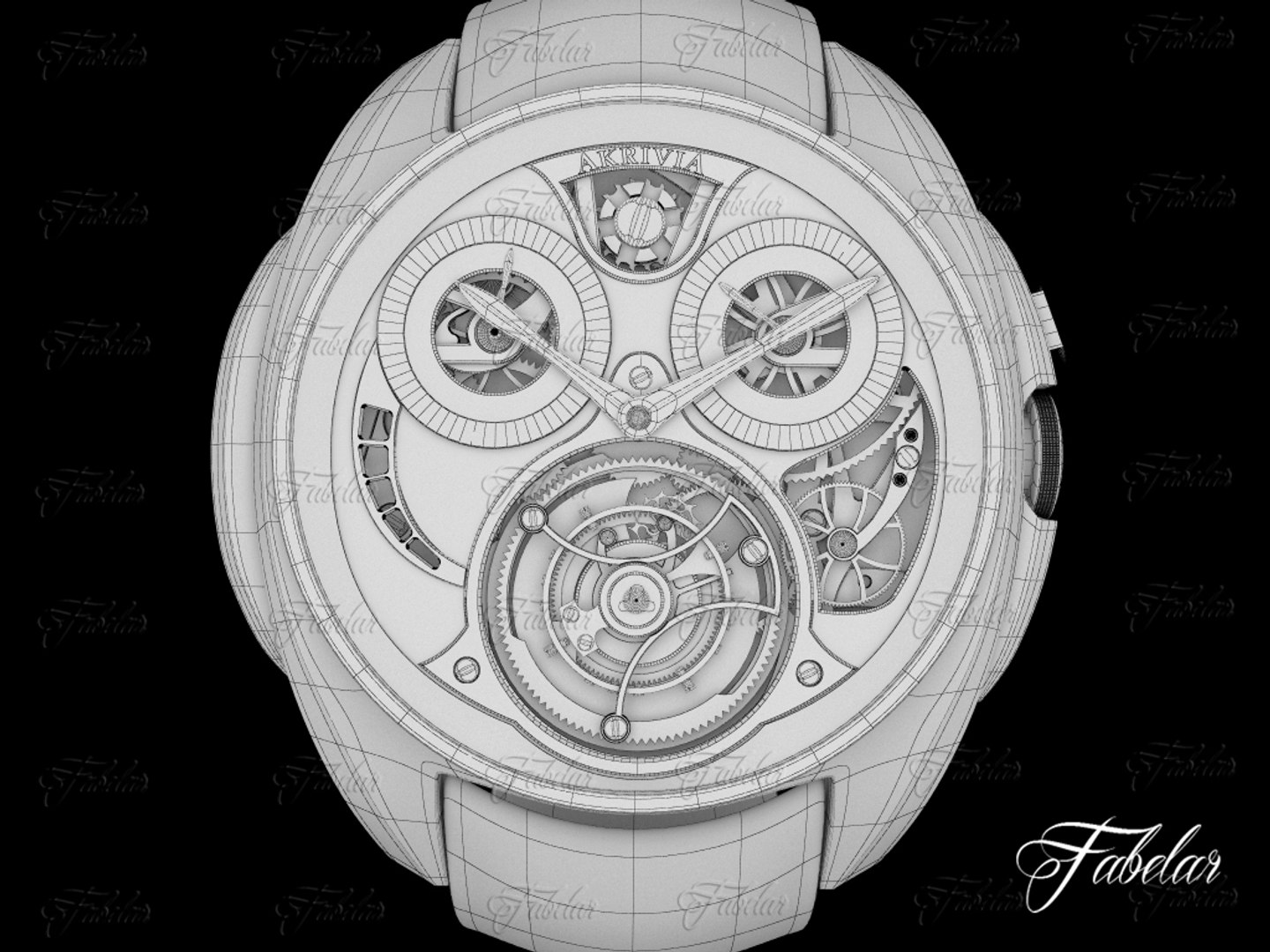 3d Tourbillon Watch Wristwatch Model