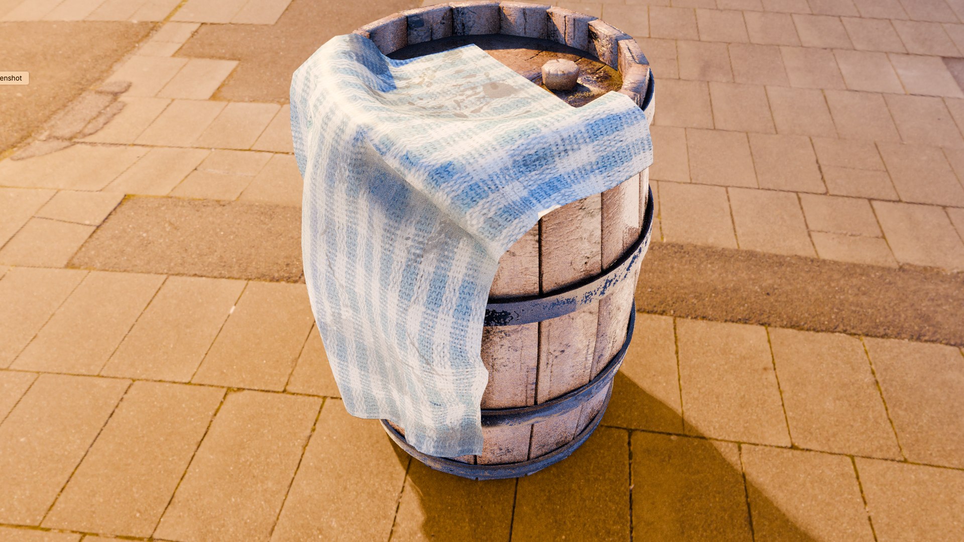 Barrel With Rag Model - TurboSquid 2162165