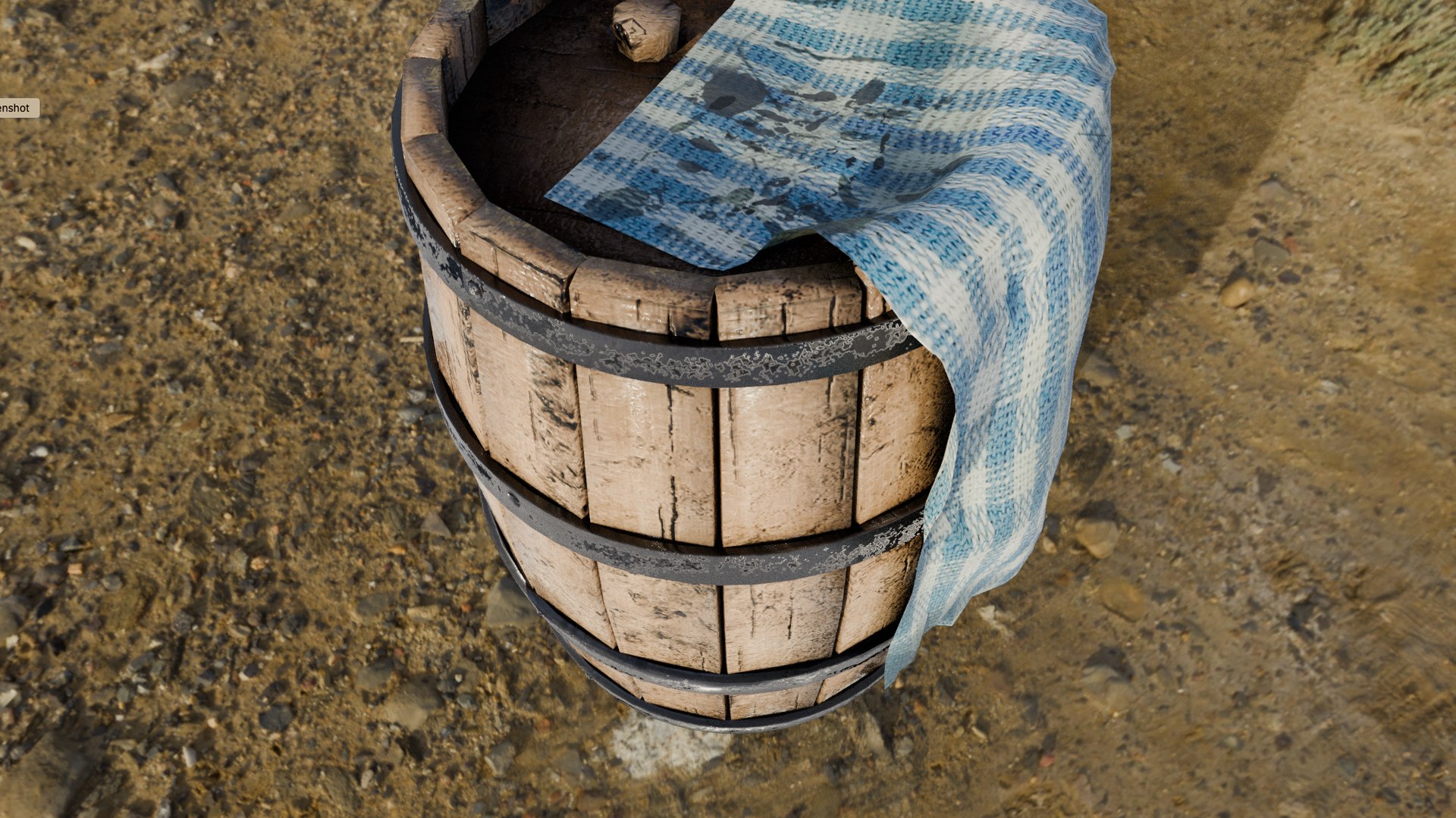 Barrel With Rag Model - TurboSquid 2162165