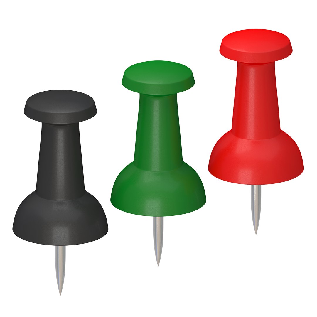 3D Assorted Push Pin Collection - TurboSquid 2392702