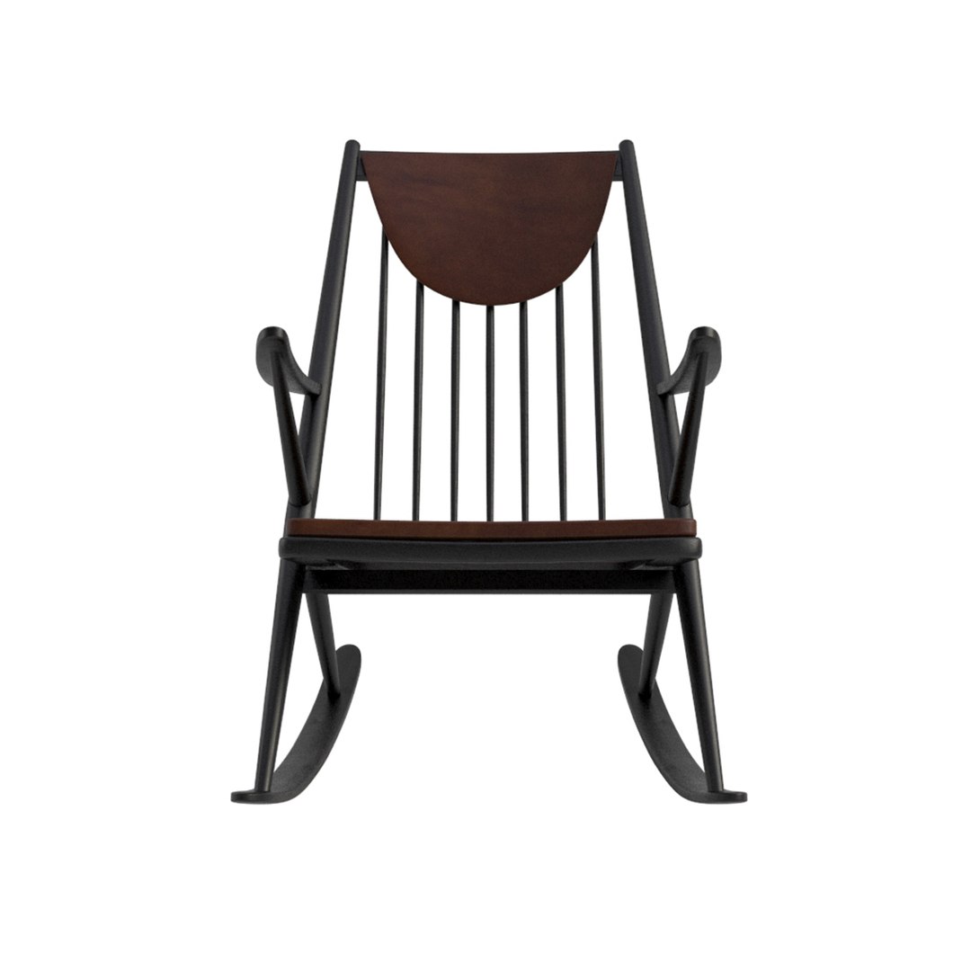3d midcentury sculpted rocking chair