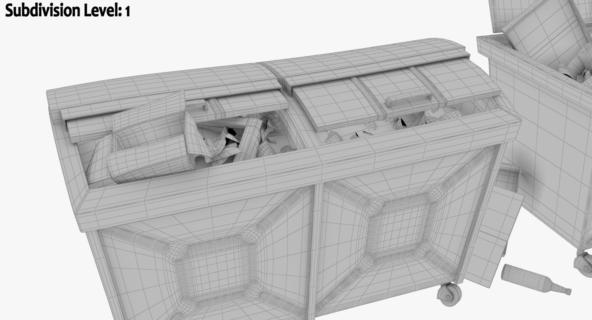 Trash Boxes 3d Model