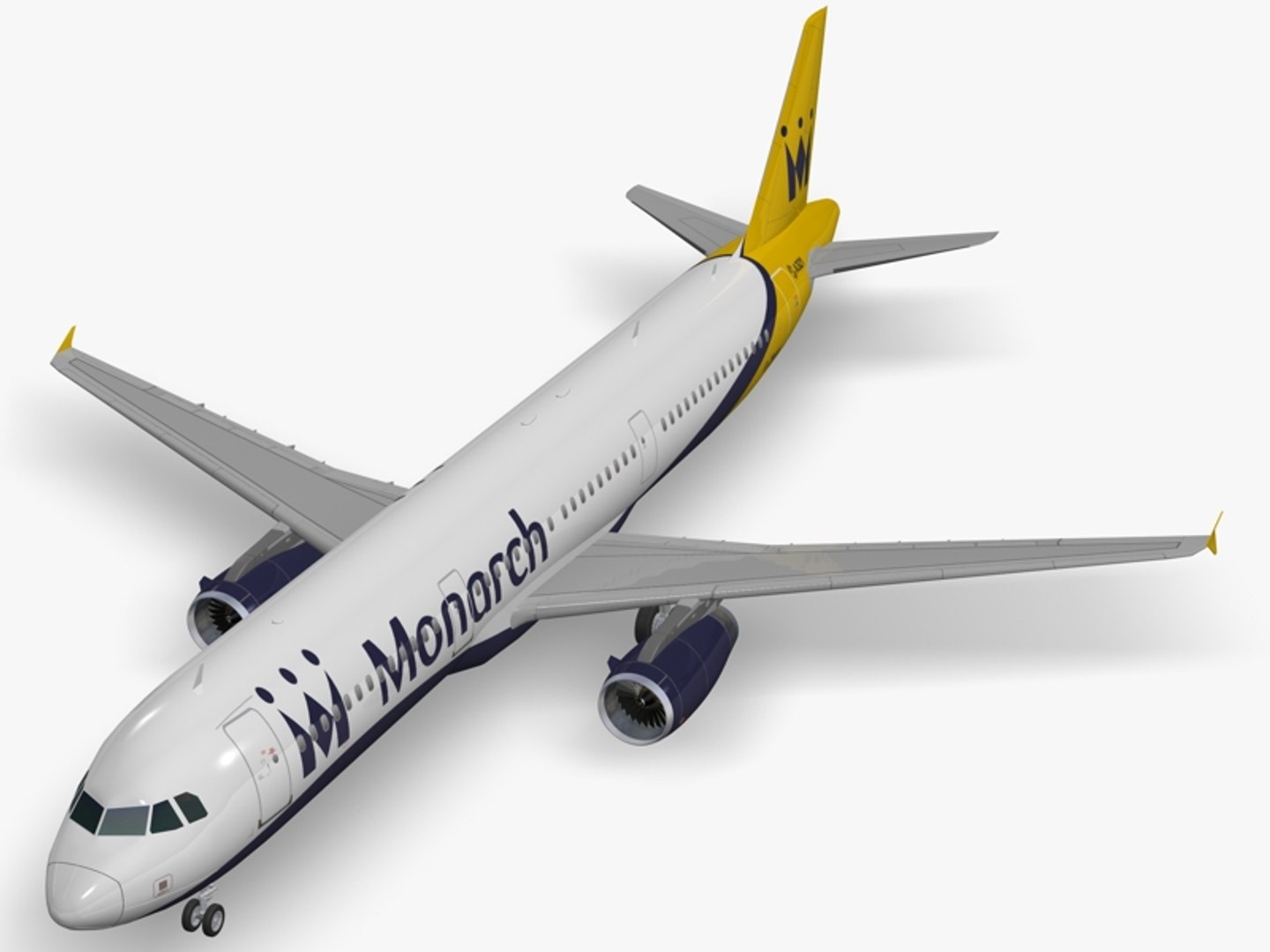 Airbus a321-231 monarch airlines 3D model - TurboSquid 1200652