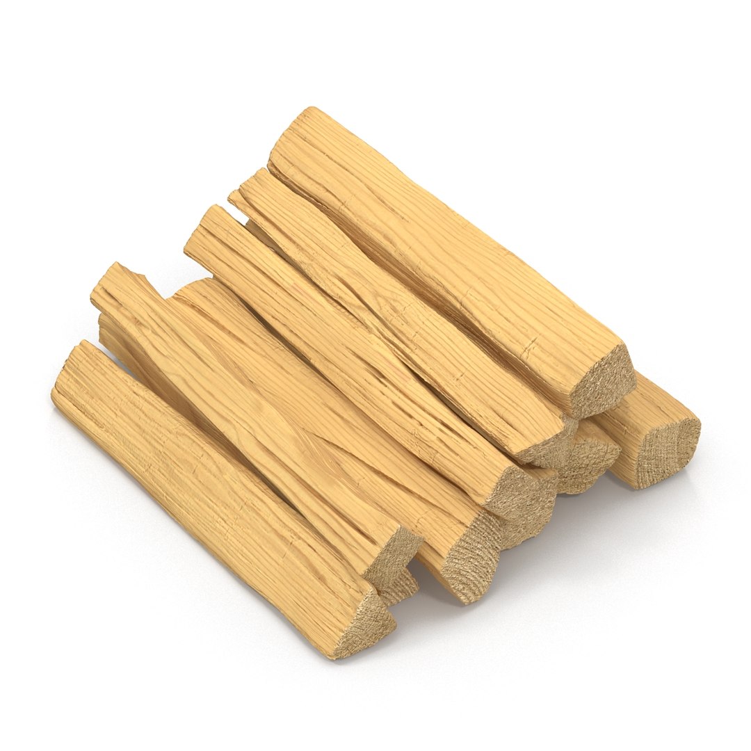 Split Wood Logs 3d Model