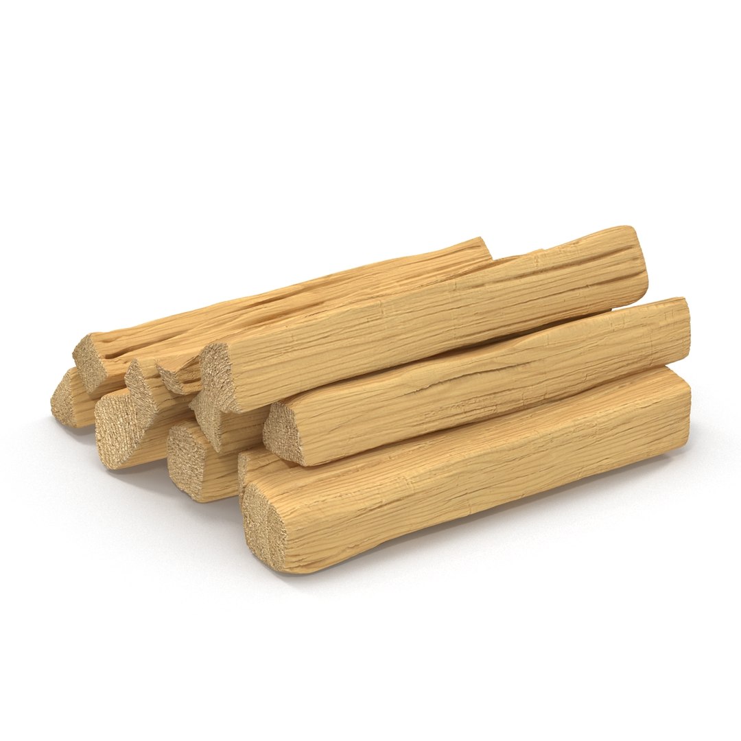 Split Wood Logs 3d Model