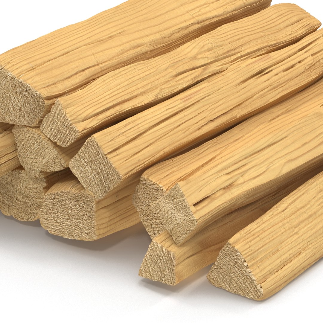 Split Wood Logs 3d Model
