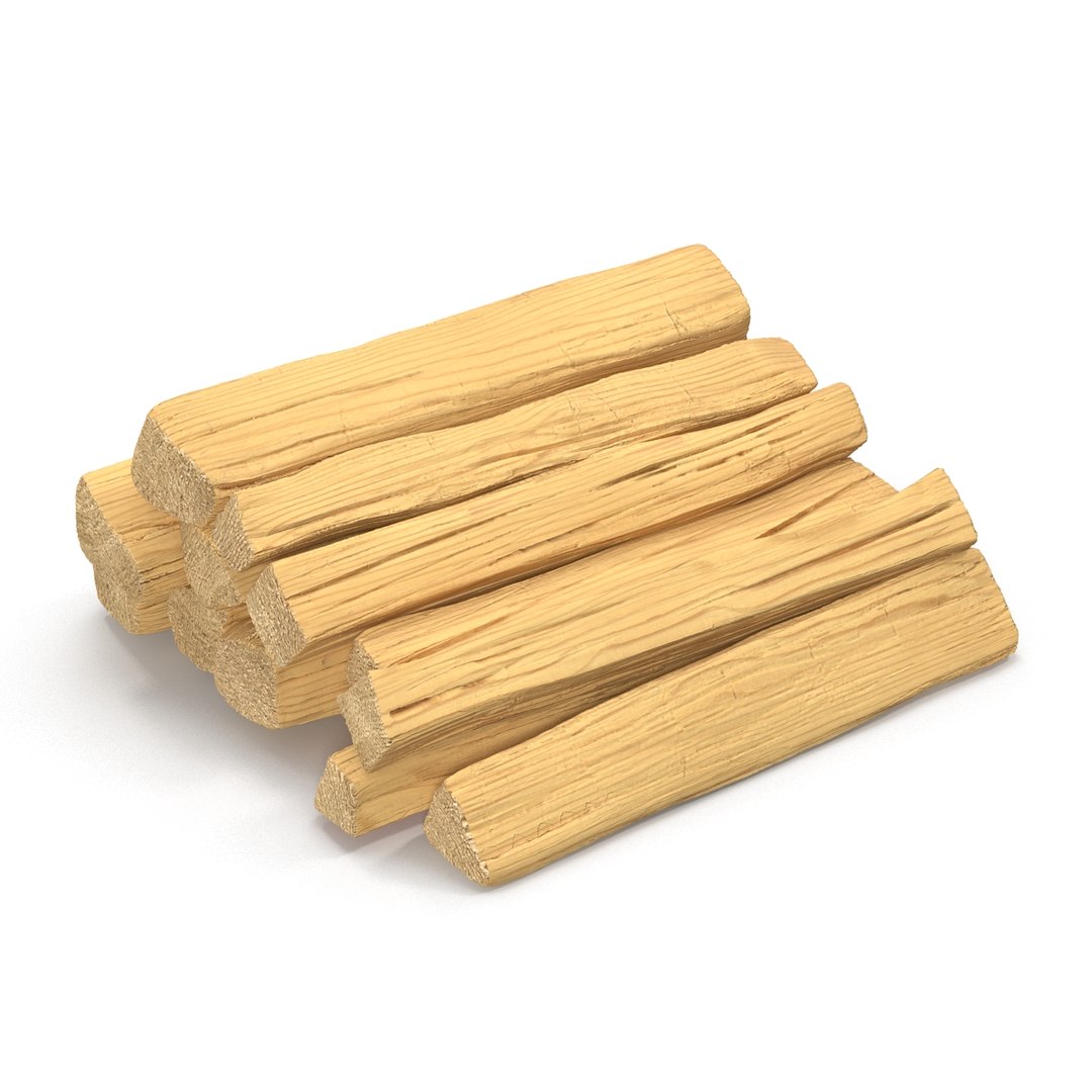 Split Wood Logs 3d Model