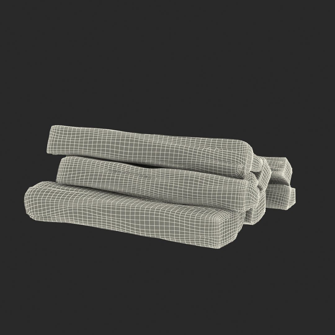 Split Wood Logs 3d Model