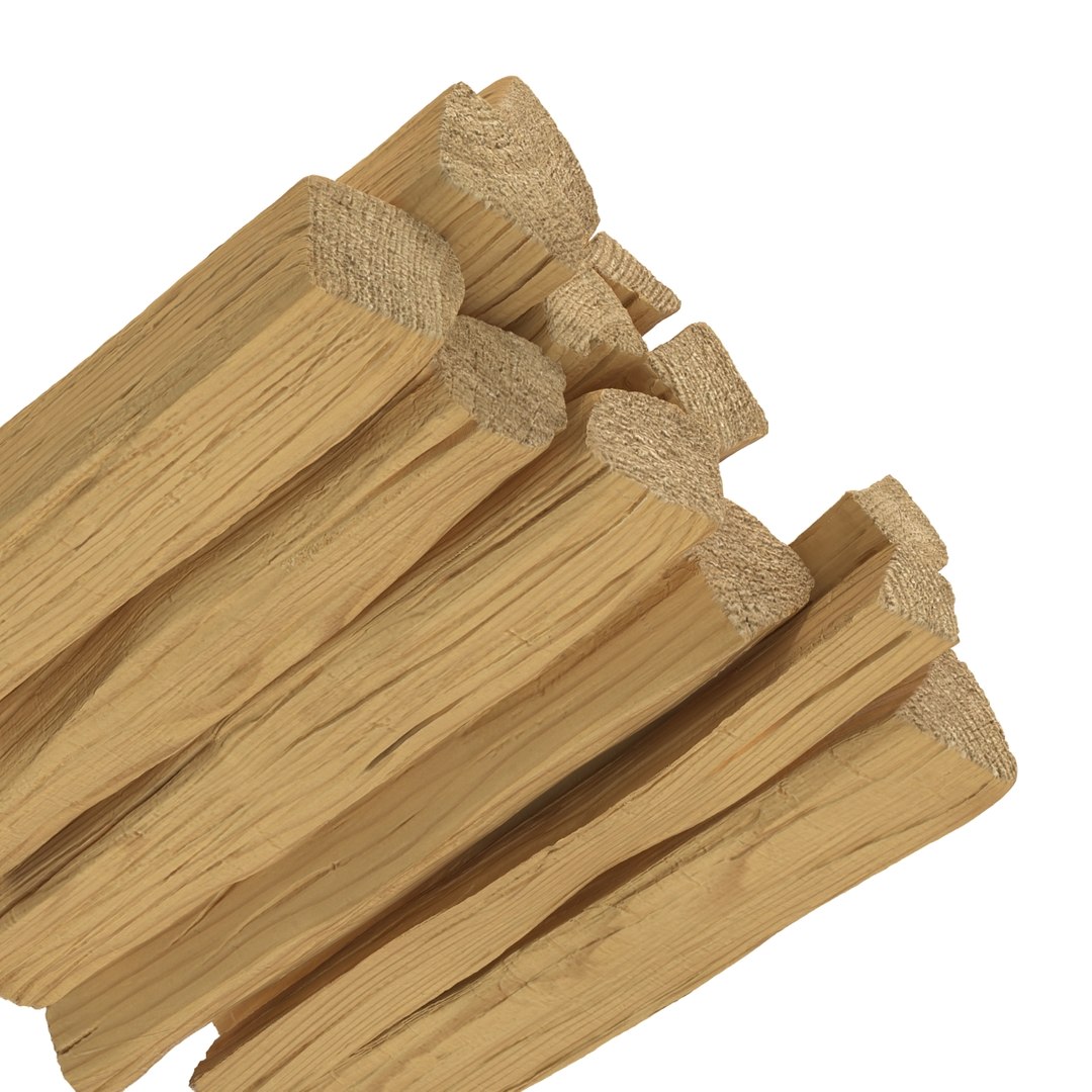 Split Wood Logs 3d Model