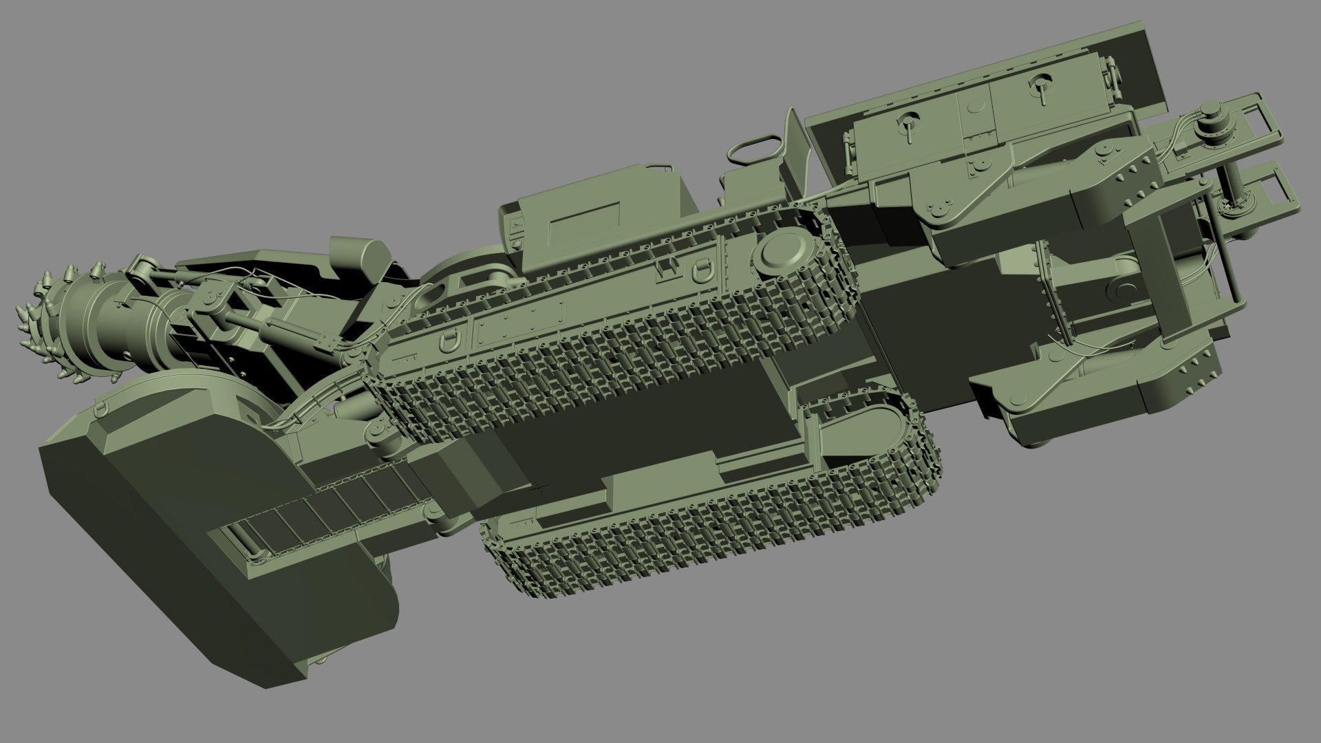 3D SANY EBZ160CA Mining And Tunneling Roadheader - TurboSquid 2060268