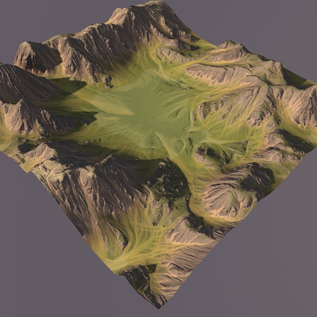 Mountain Maps Terrain 3d Model