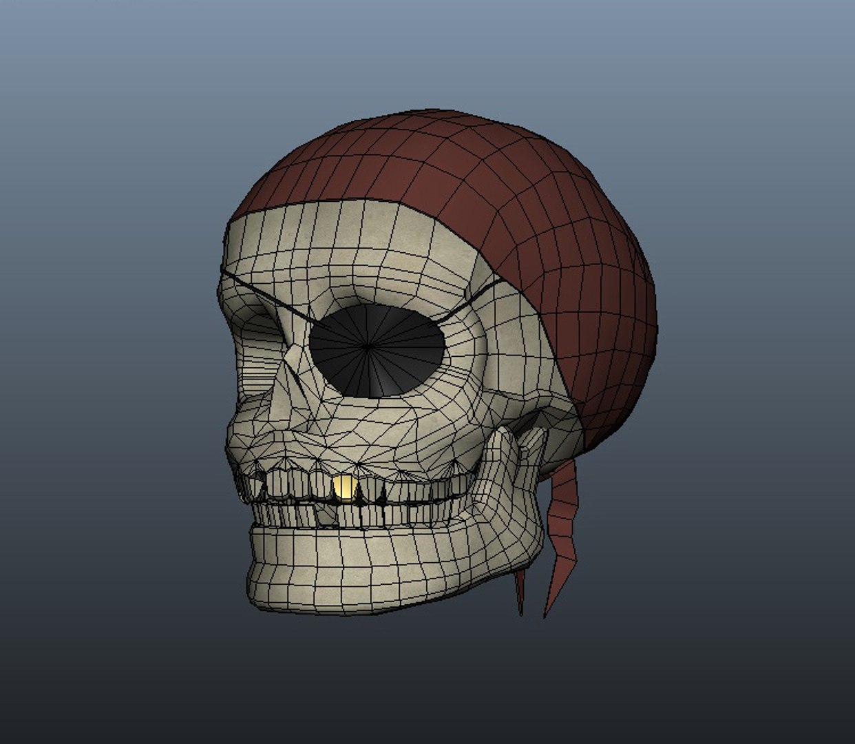pirate skull 3d model