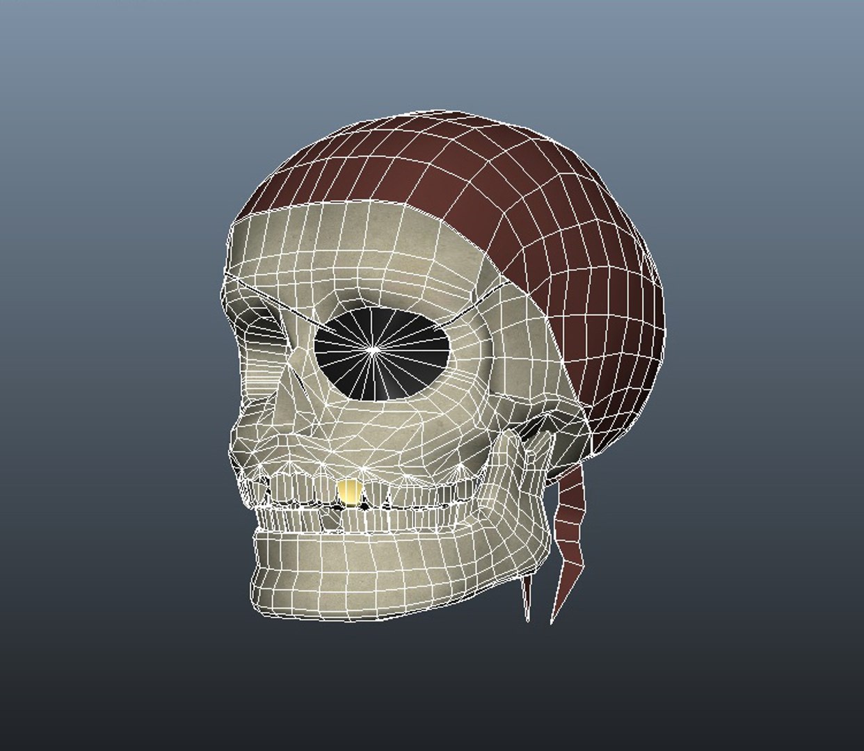 pirate skull 3d model