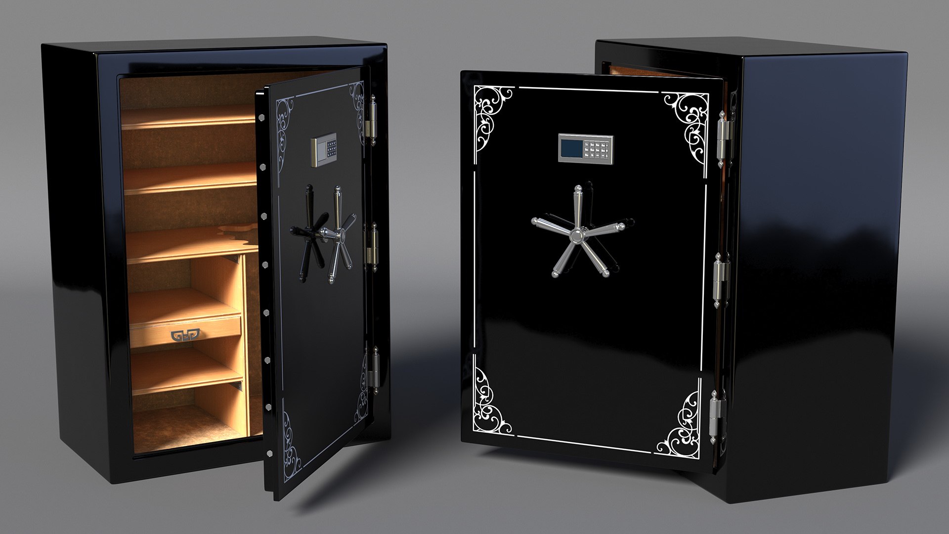 3D Fireproof Electronic Keypad Gun Safe - TurboSquid 2178052