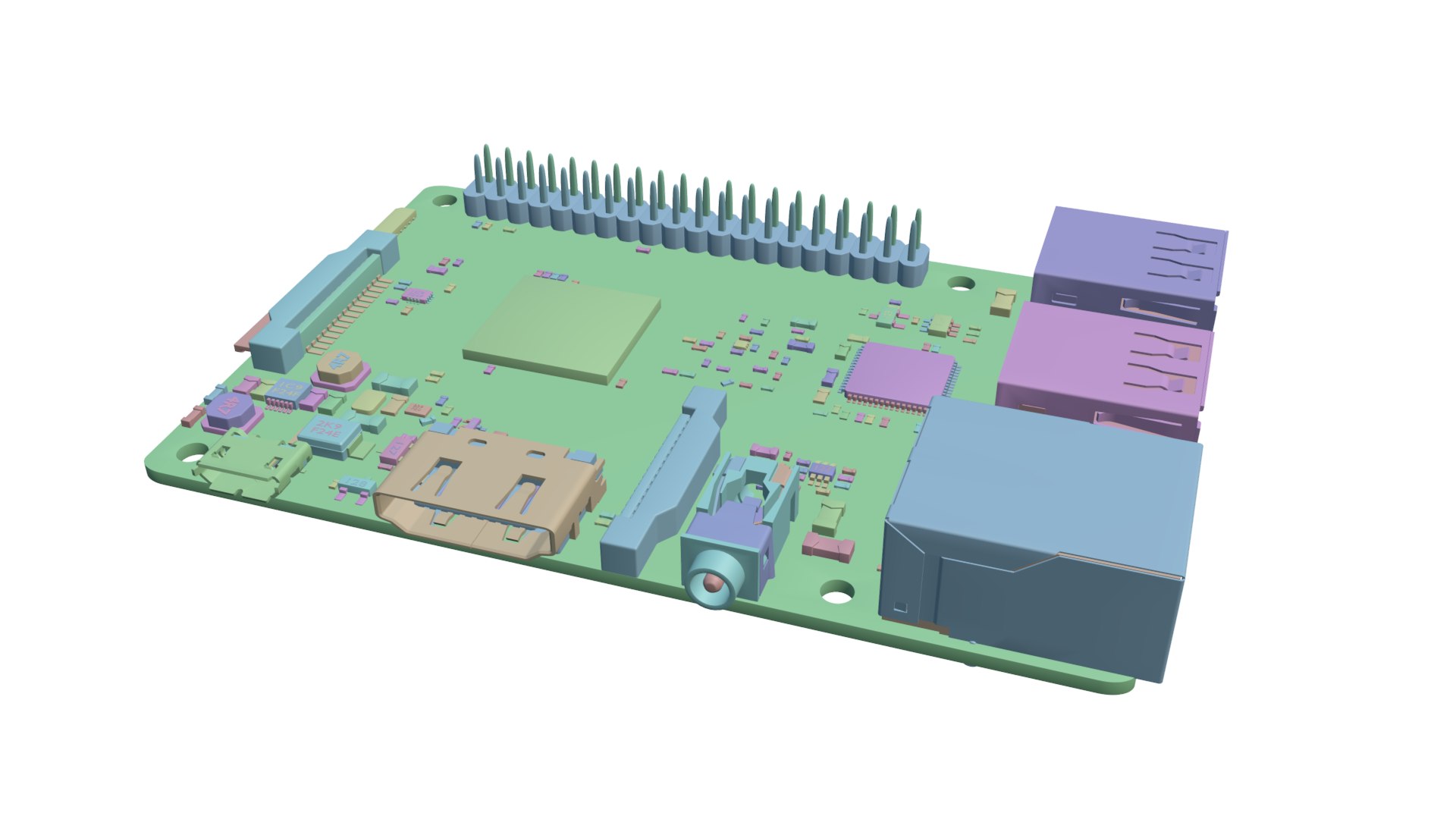 Raspberry Pi 3D Model - TurboSquid 1385479