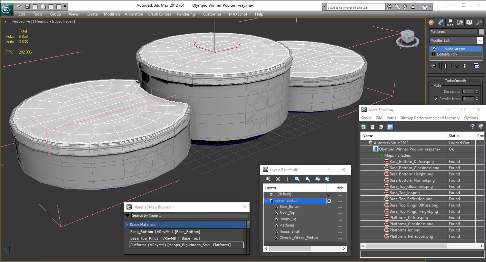 Olympic Winner Podium 3D Model - TurboSquid 1329656