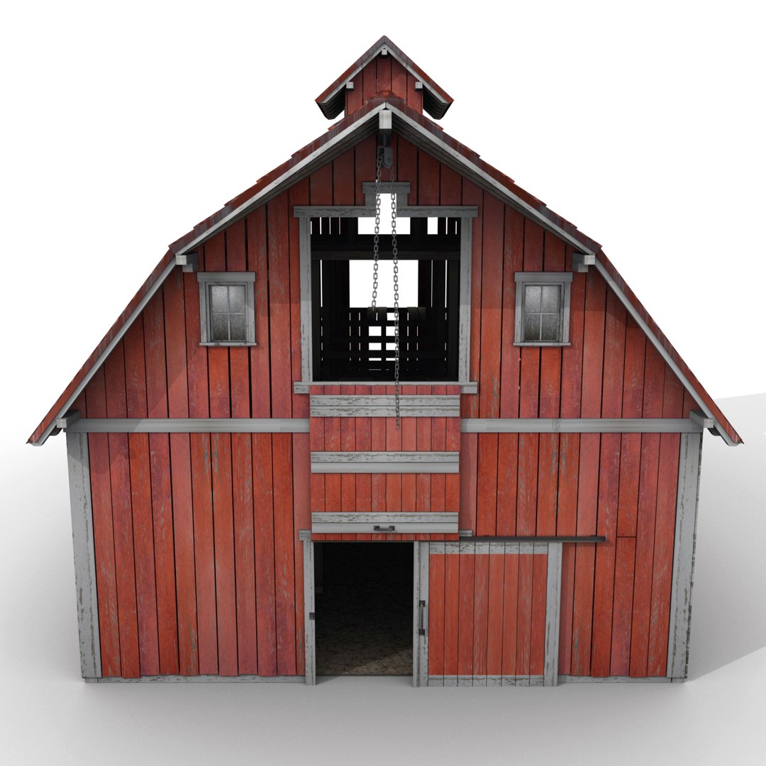 Old Farm Red Barn 3d 3ds