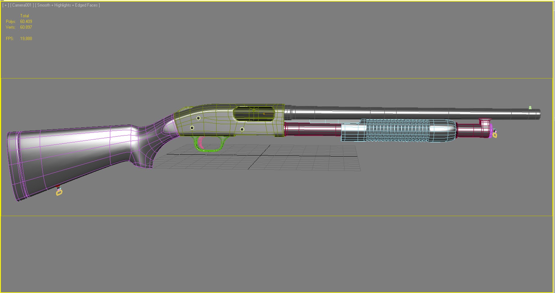 3ds Max Shotgun Gun