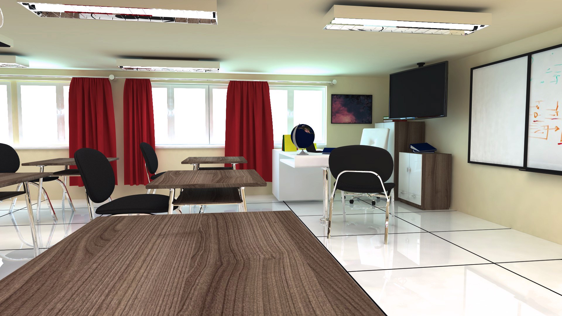 Classroom Scene Model - TurboSquid 1421531