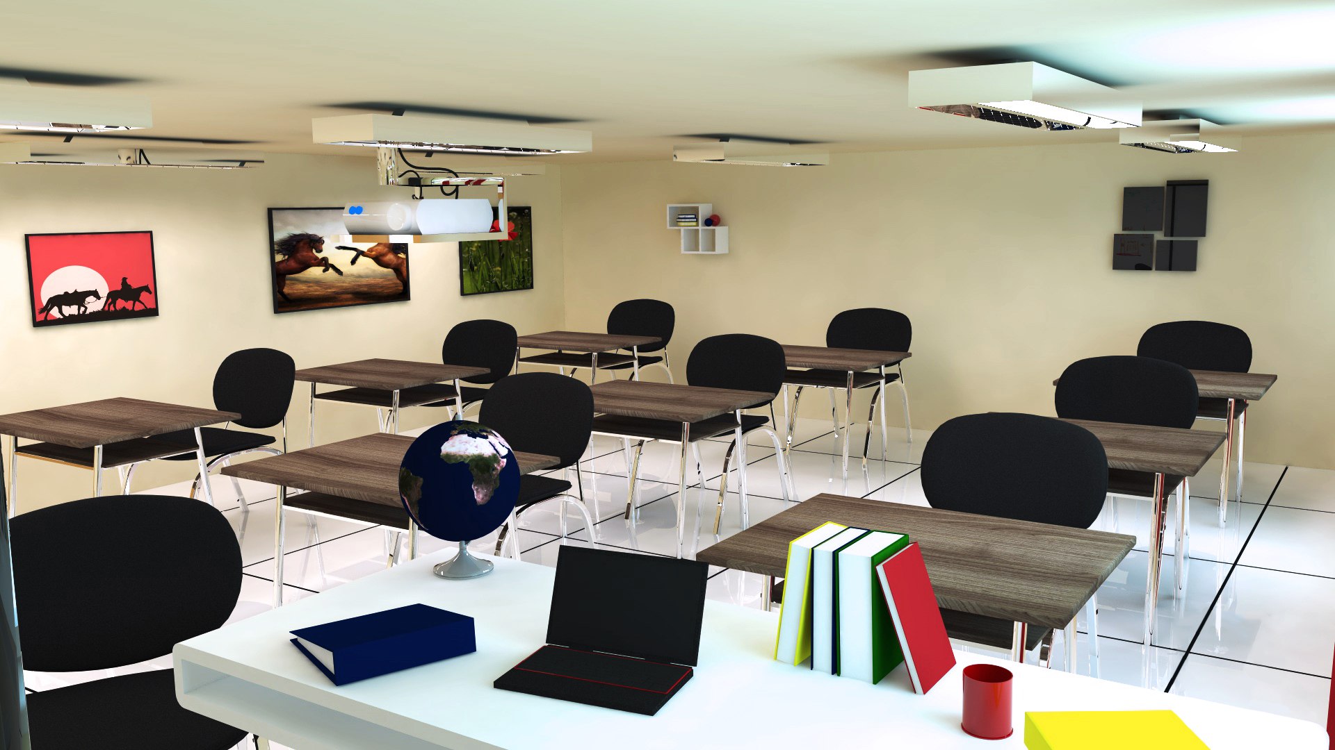 Classroom Scene Model - TurboSquid 1421531