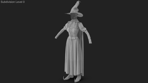 modelo 3d Disfraz de bruja 2 - TurboSquid 2128881