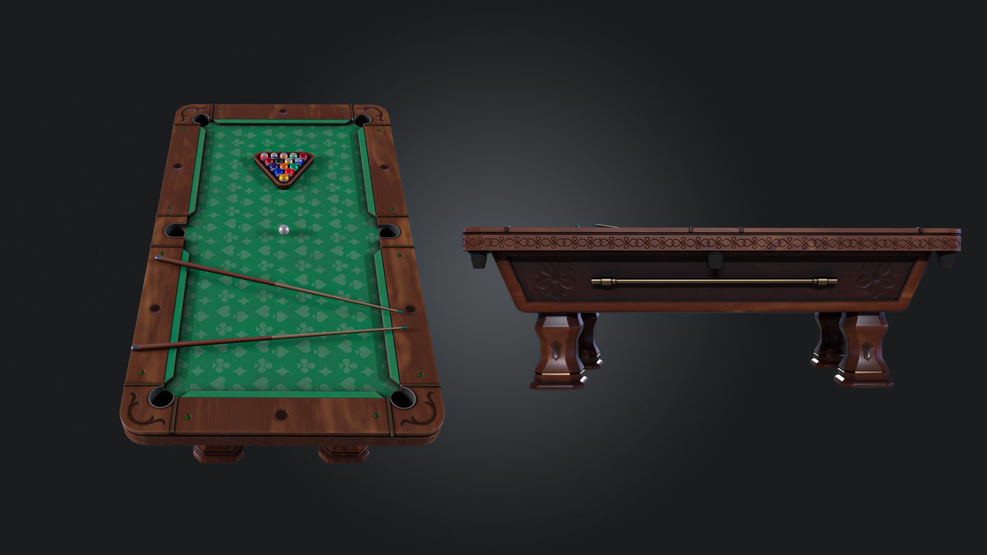 3D Pool Table - TurboSquid 2165871
