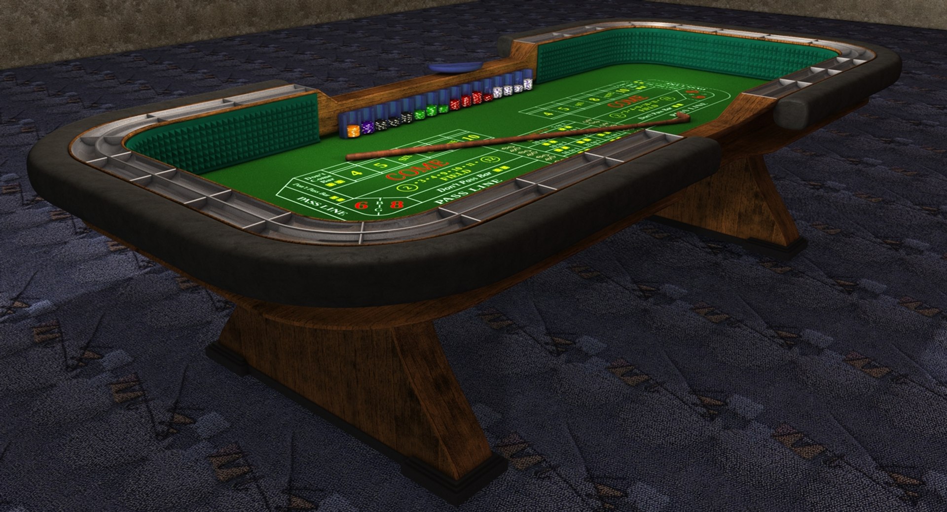 3d Casino Craps Table Accessories