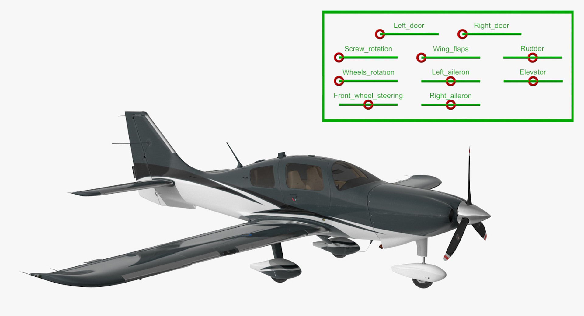 Private Plane 4 Seater 3D Model - TurboSquid 1296974
