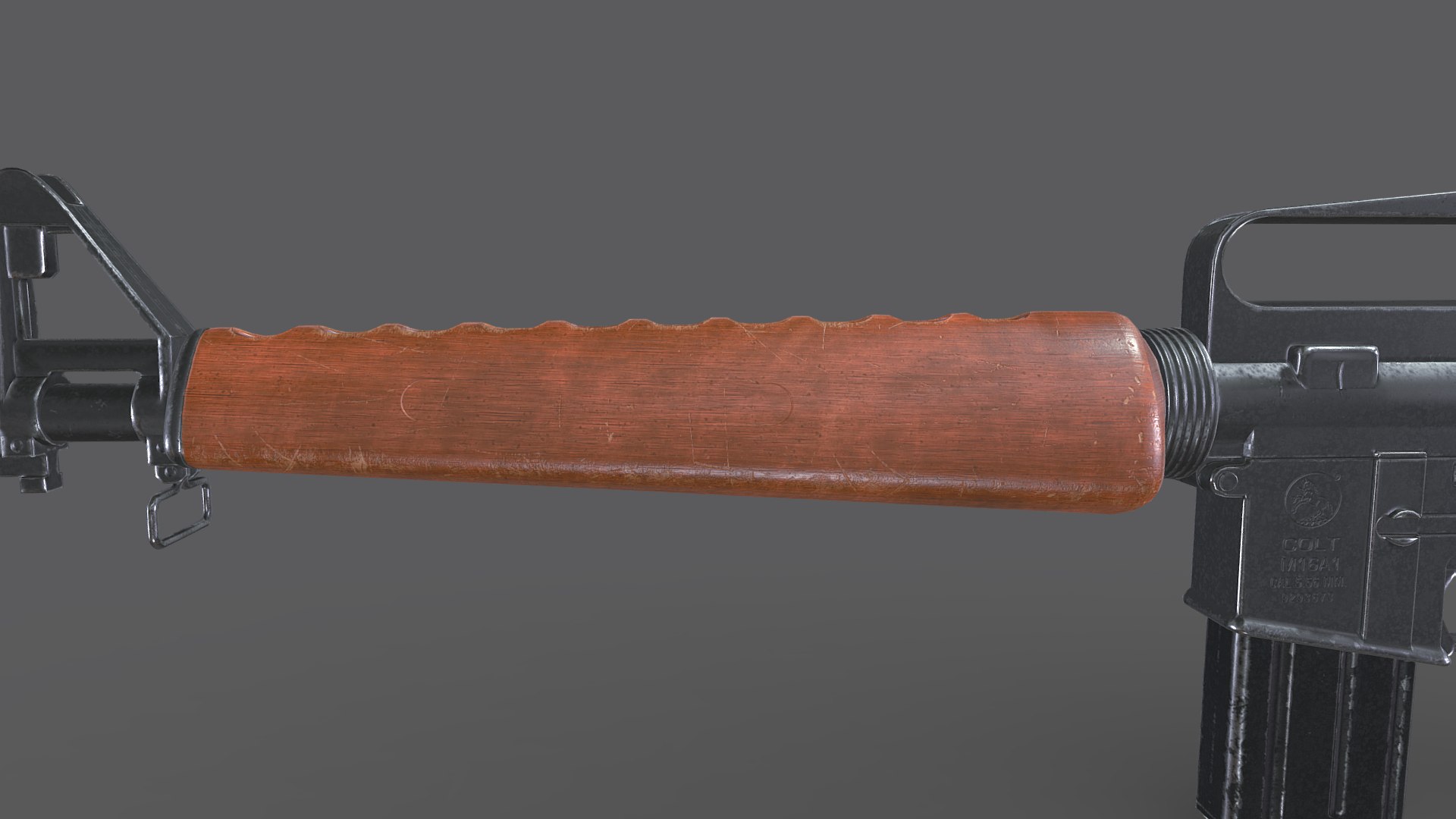 Free 3D Model Wooden M16 Assault Rifle Low-poly PBR - TurboSquid 2091297