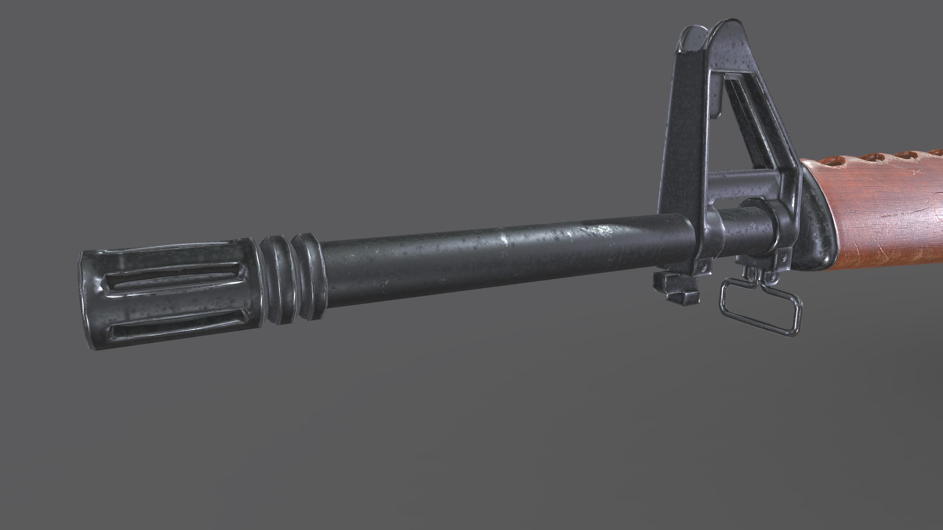 Free 3D Model Wooden M16 Assault Rifle Low-poly PBR - TurboSquid 2091297
