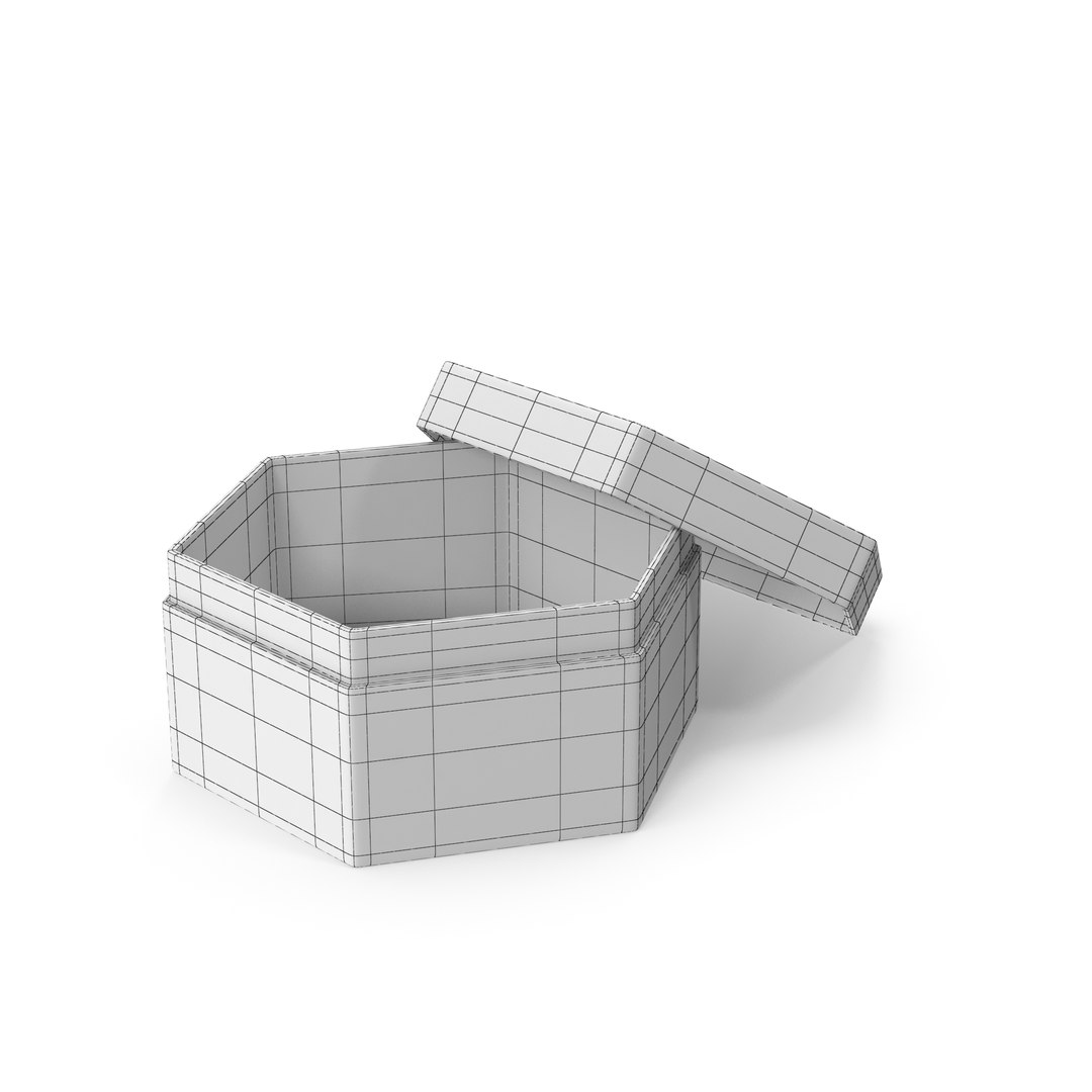 Open Hexagon Box 3D Model - TurboSquid 2081959
