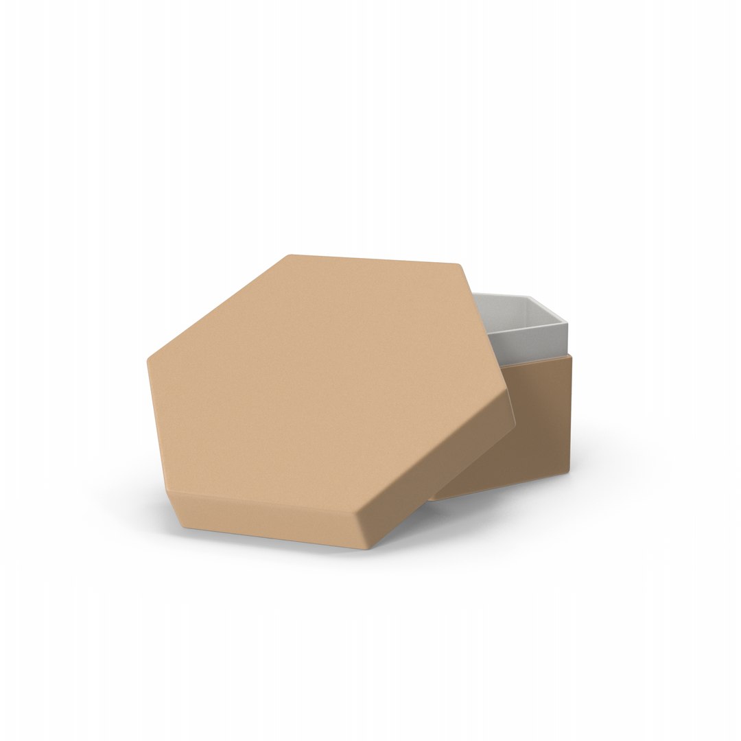 Open Hexagon Box 3D Model - TurboSquid 2081959