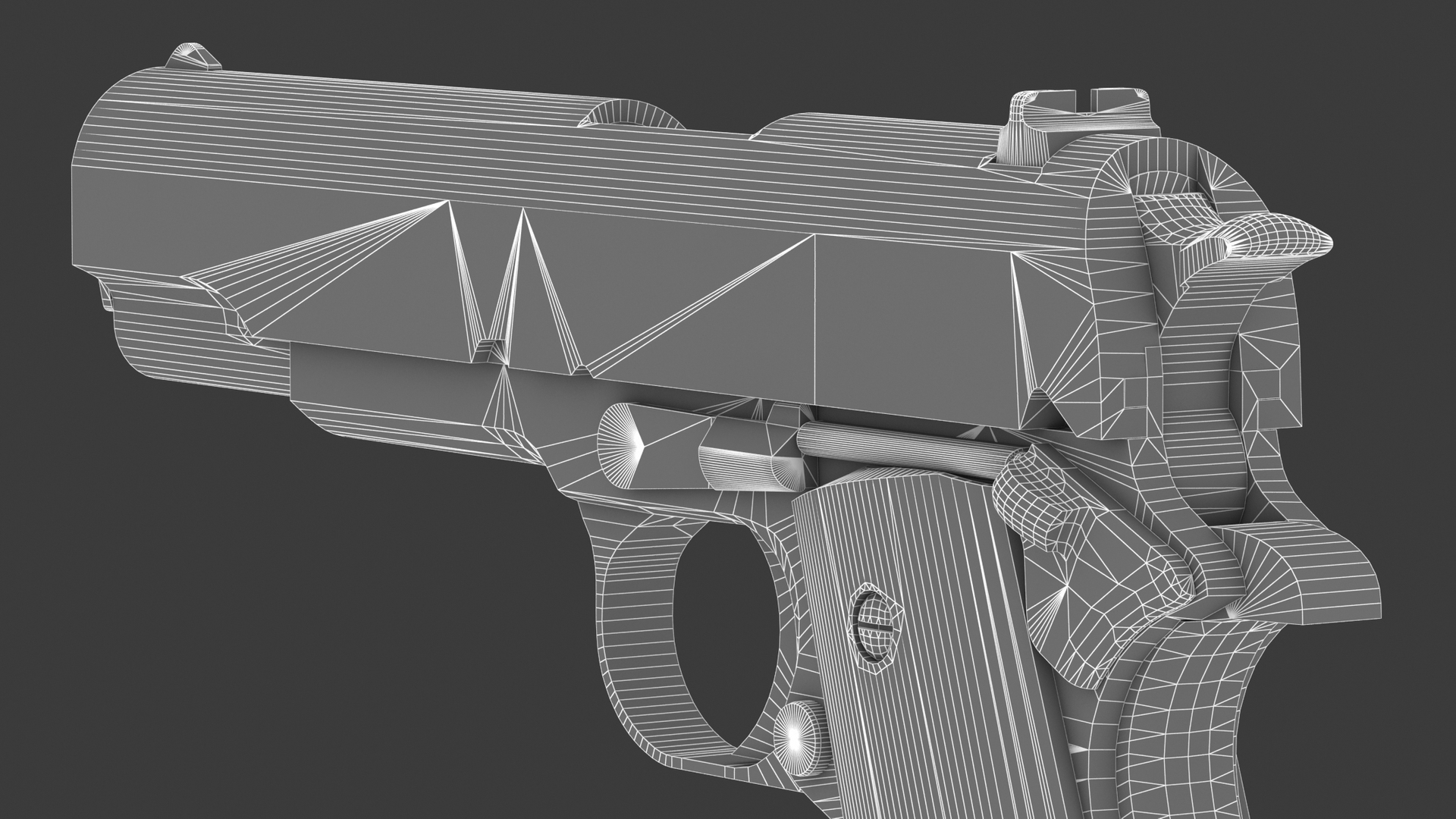 3D M1911 Pistol Low Poly - TurboSquid 1880080