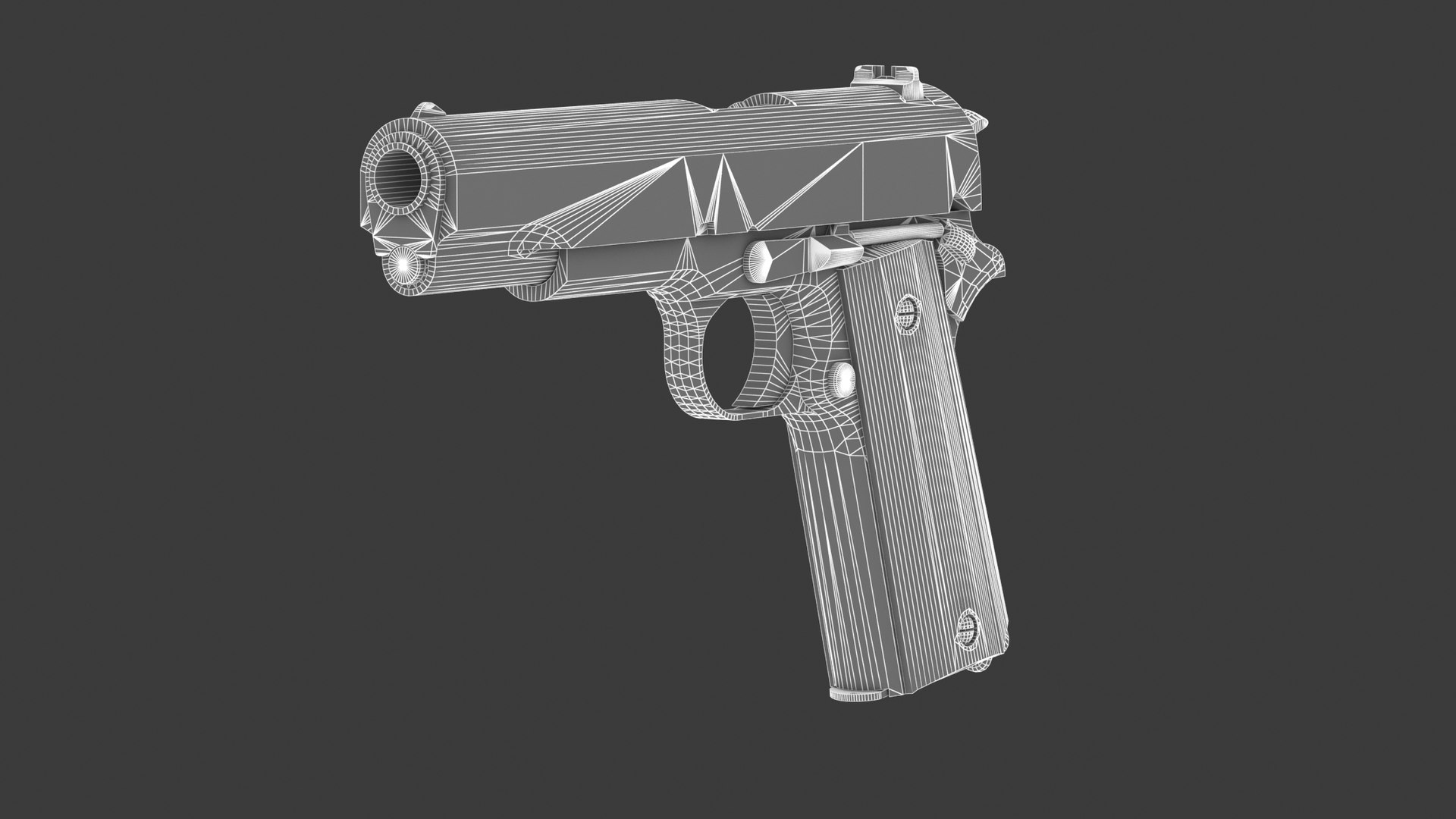 3D M1911 Pistol Low Poly - TurboSquid 1880080