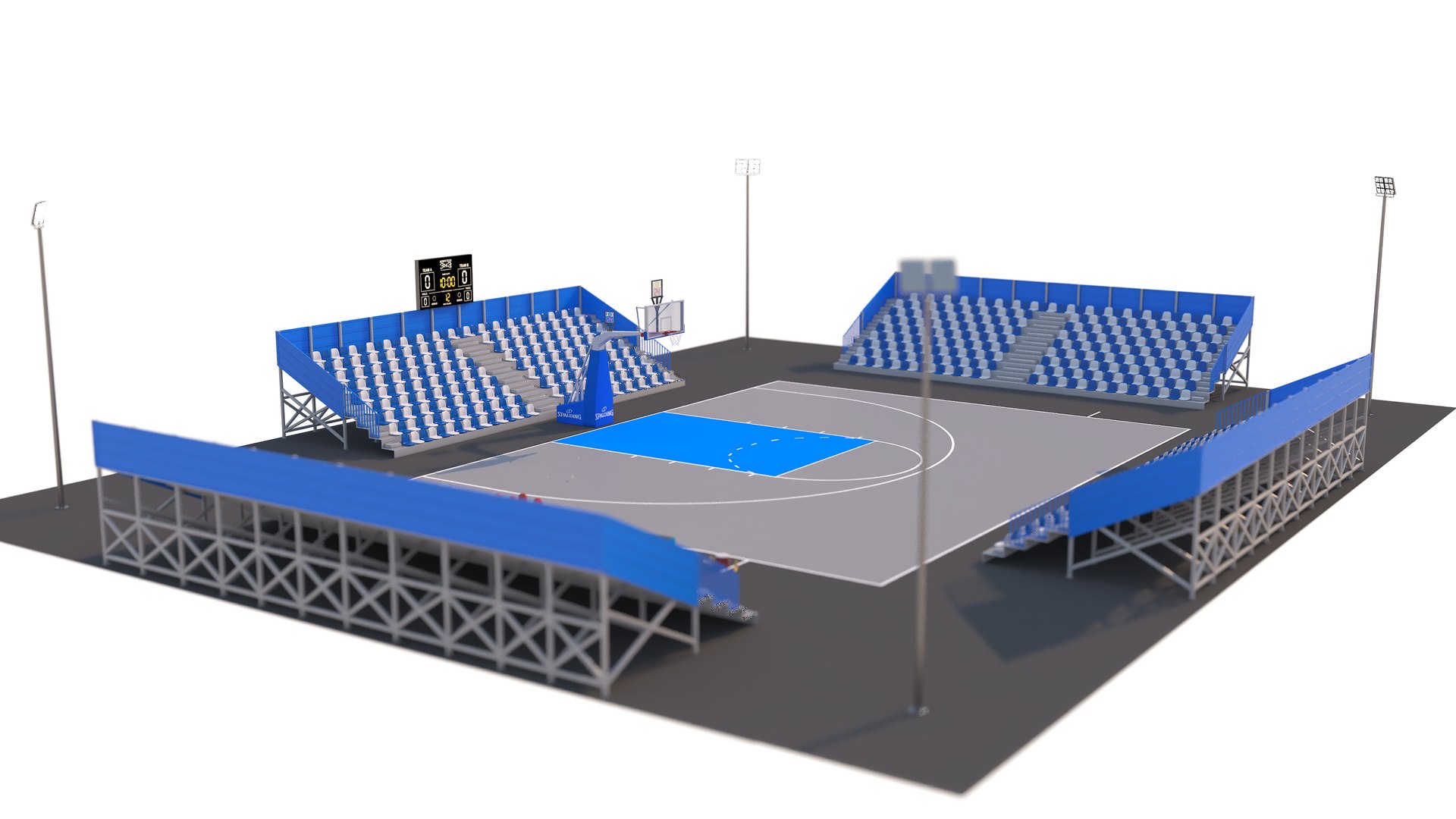 Basketball 3x3 Court 3D Model - TurboSquid 2358160