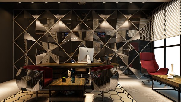 modern office 3d max