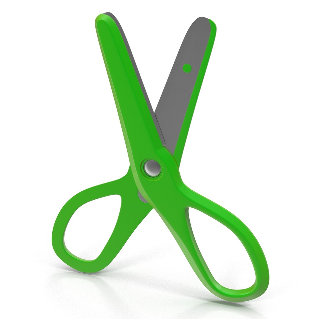 Scissors 3 Green 3d Max