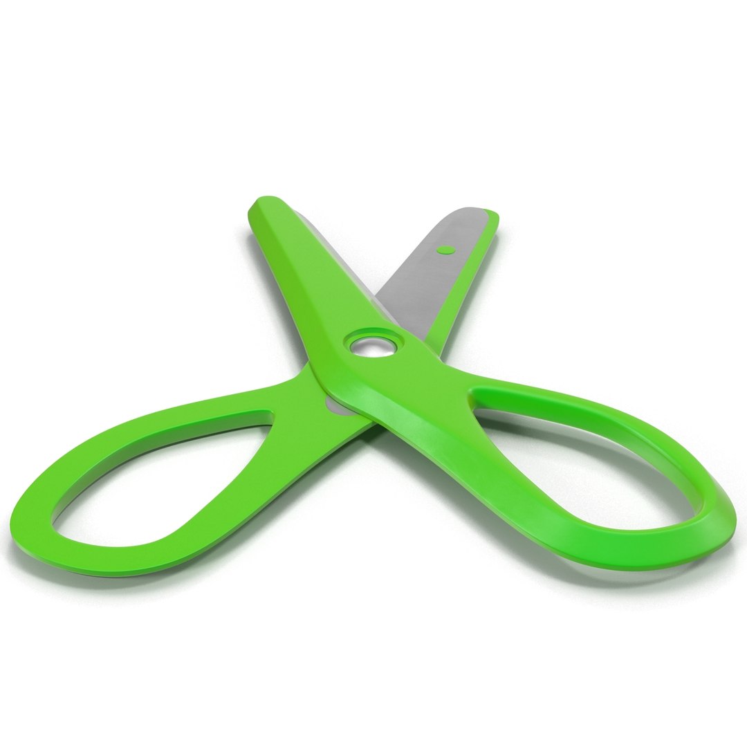 Scissors 3 Green 3d Max