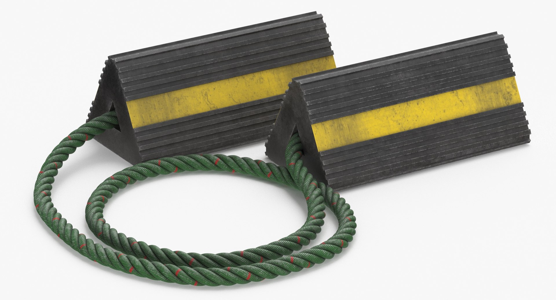 Aircraft Wheel Chocks Pose Clean and Dirty 3D model - TurboSquid 2164582