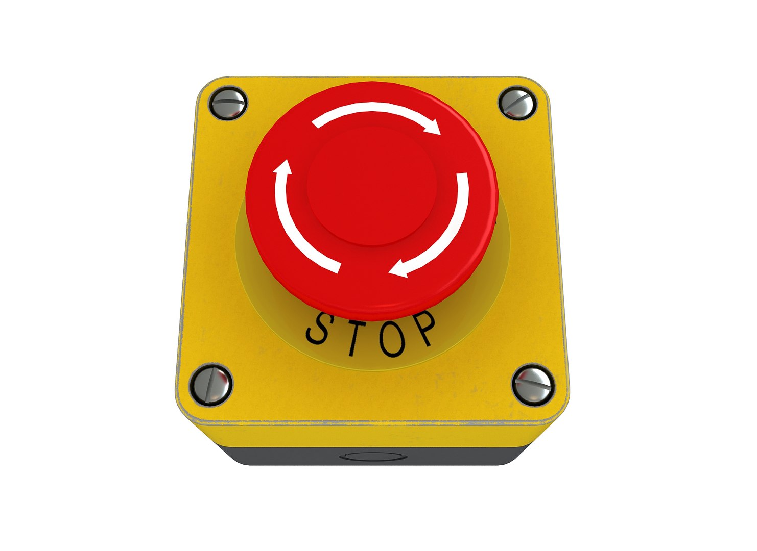 3D Emergency Stop Button Model - TurboSquid 1514664