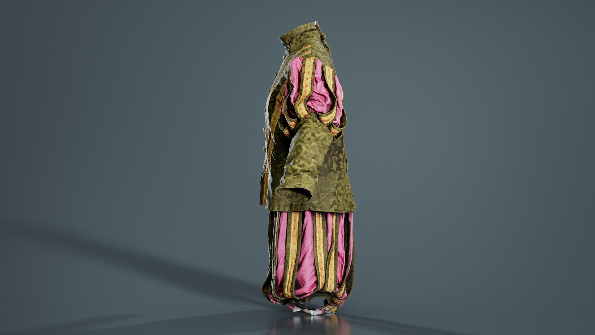 3D Triangle Decorated Historic Costume Remastered - TurboSquid 2360048