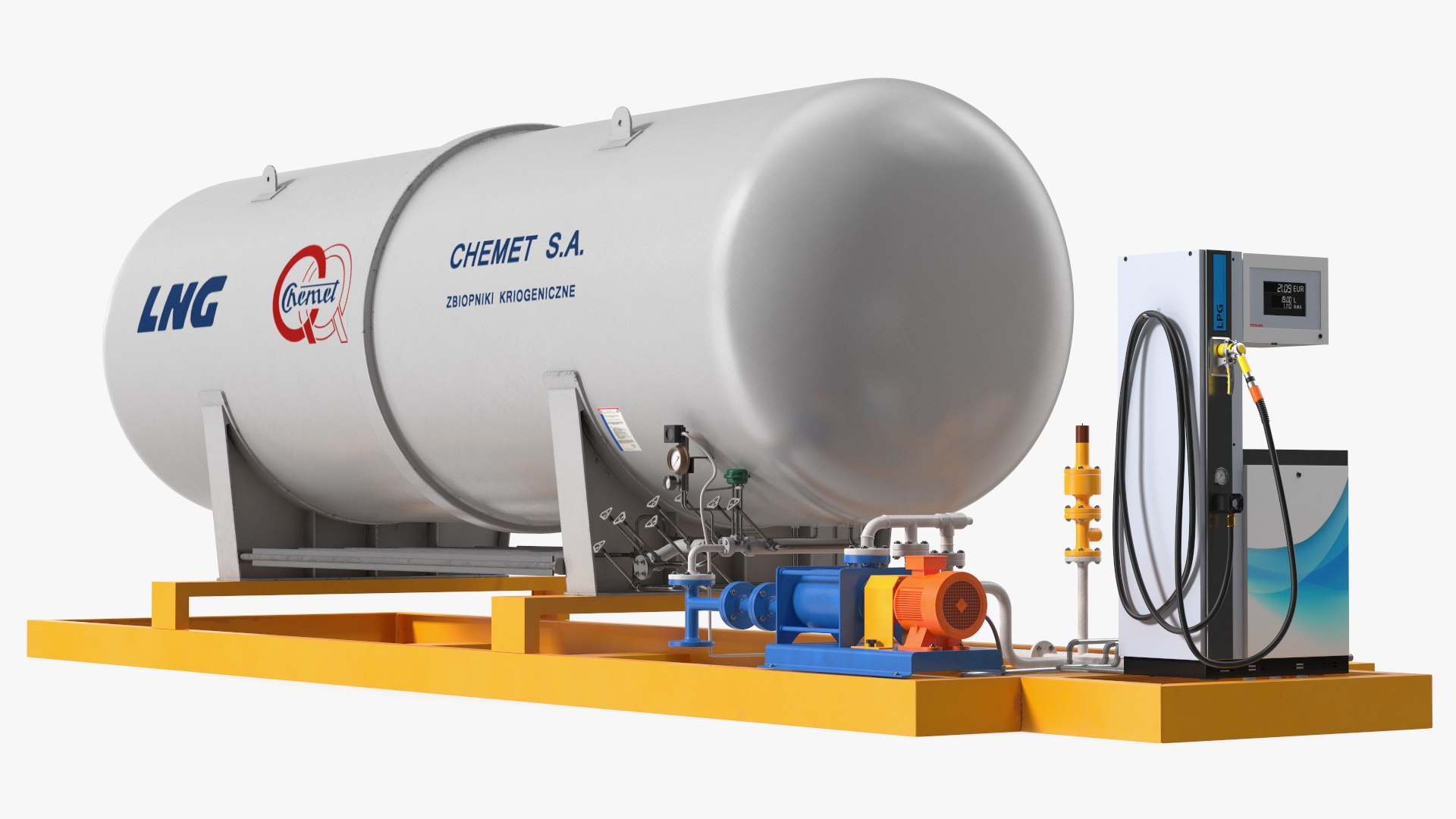 3D CHEMET SA Mobile Gas Station Machine LNG Dispenser model ...