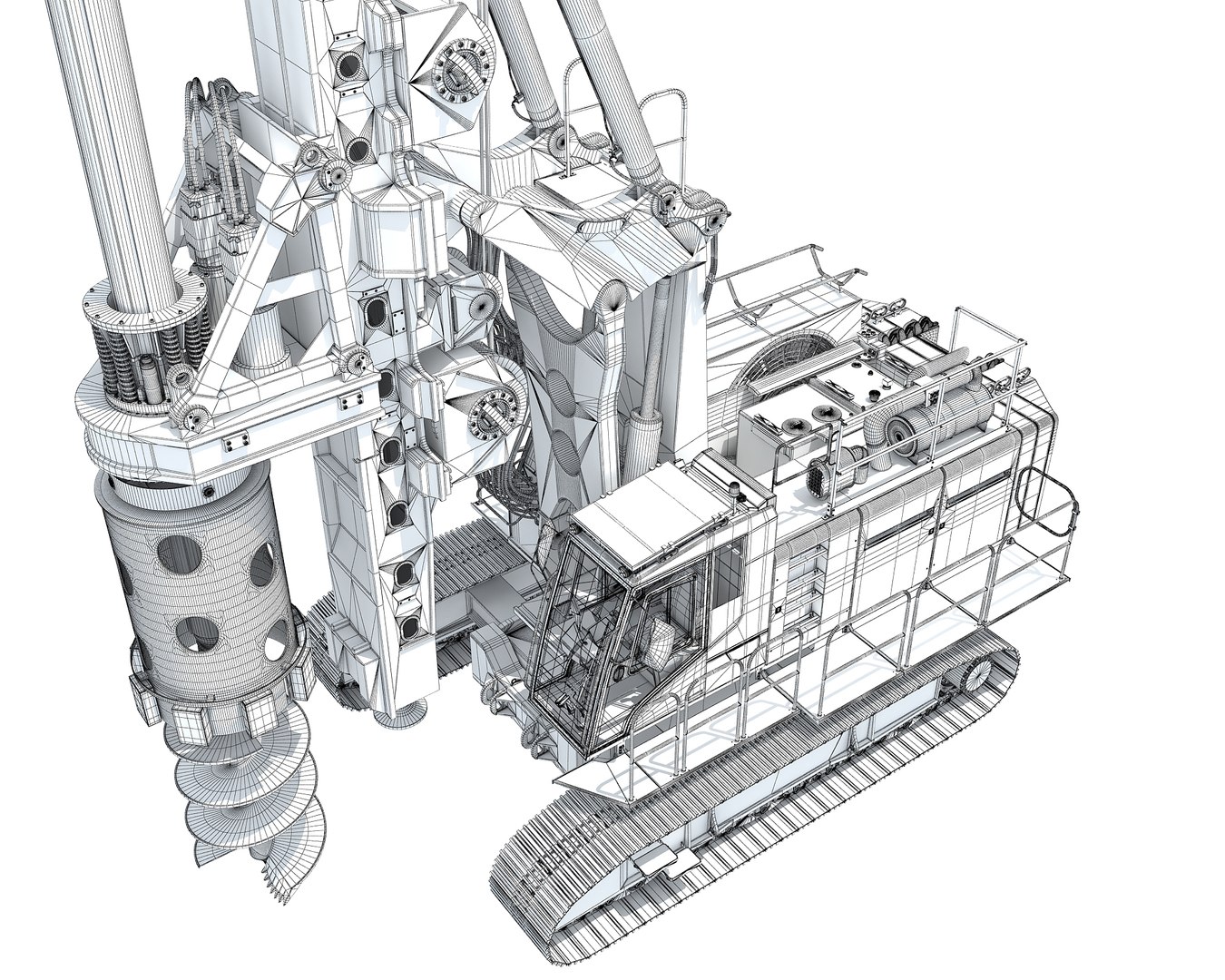 3D Rotary Drilling Rig model - TurboSquid 1897278
