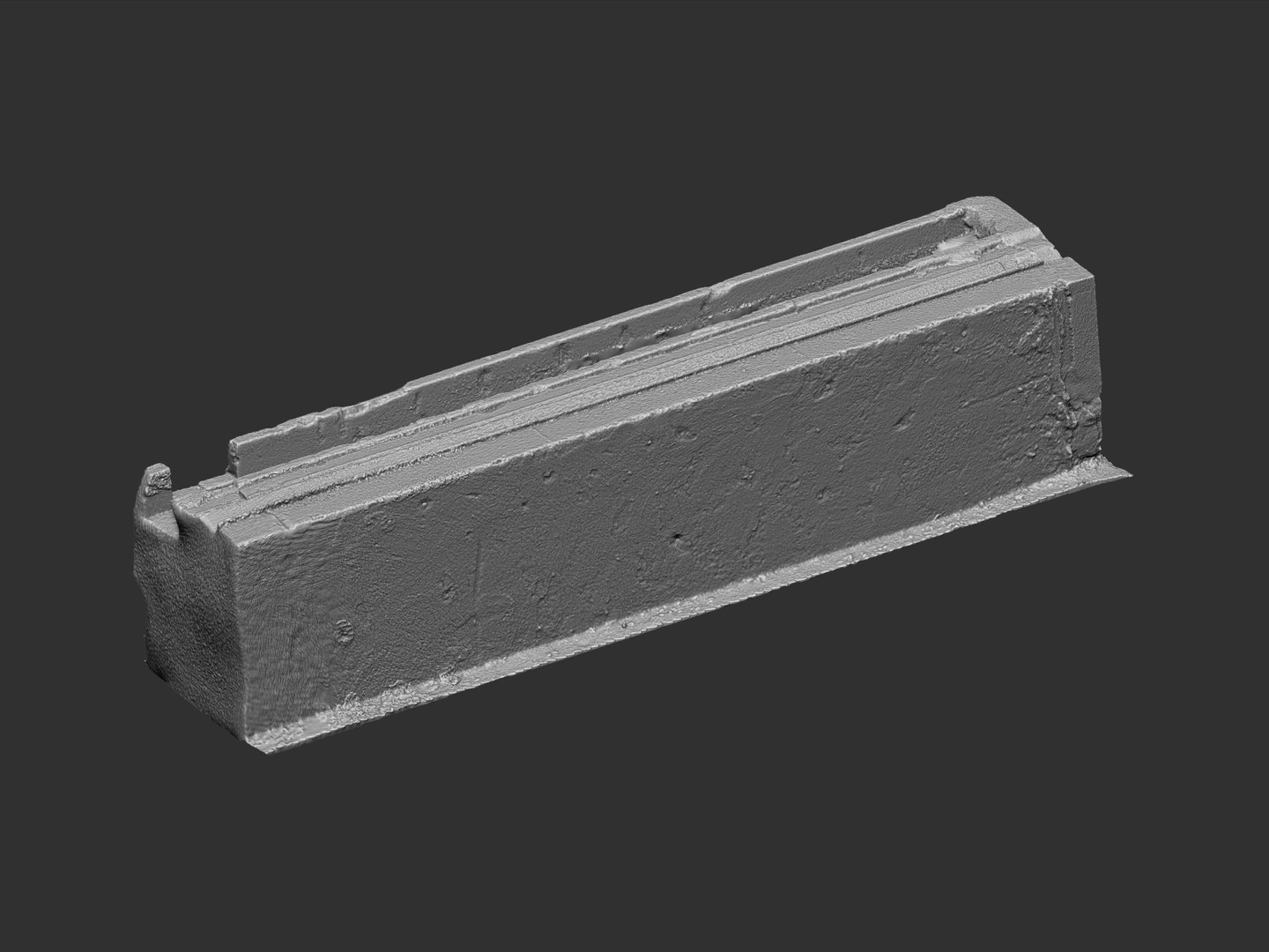 3d Model Concrete Barrier Scan 8k