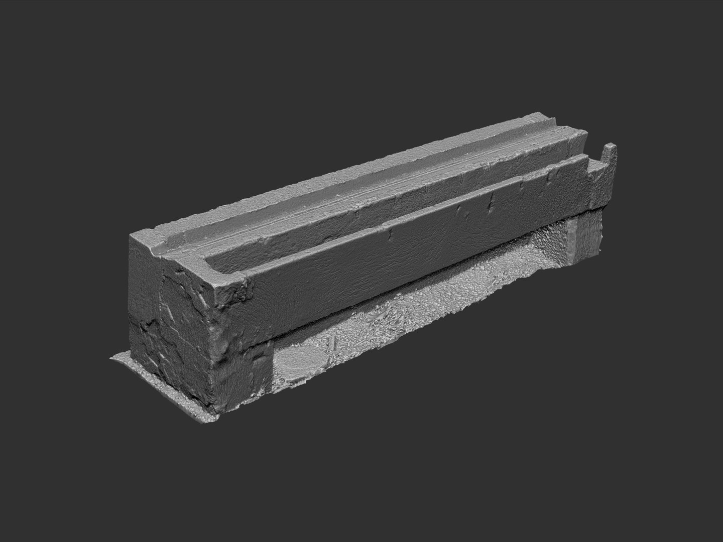3d Model Concrete Barrier Scan 8k