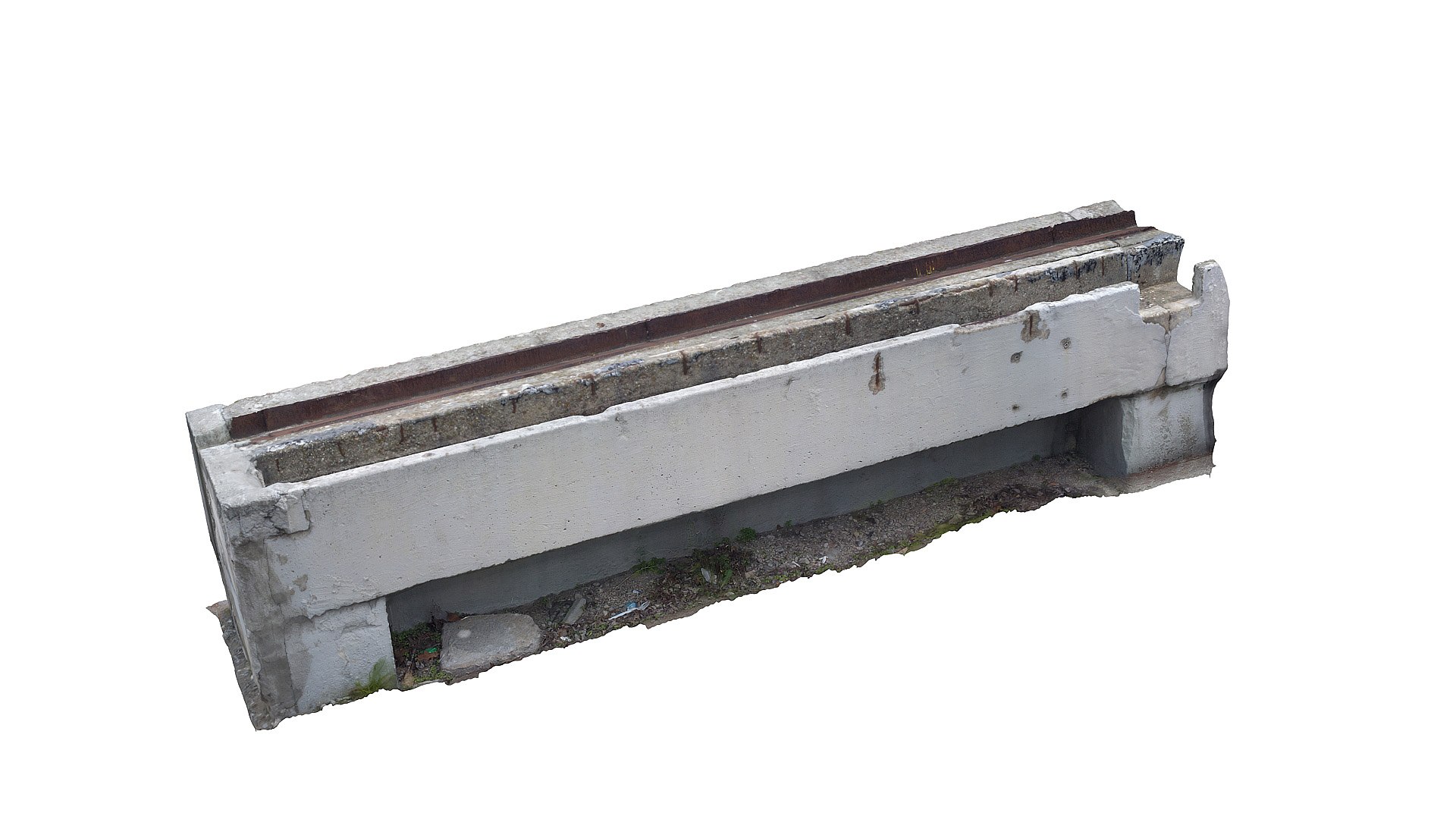 3d Model Concrete Barrier Scan 8k