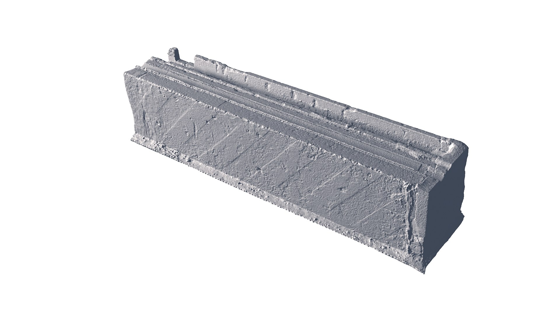 3d Model Concrete Barrier Scan 8k