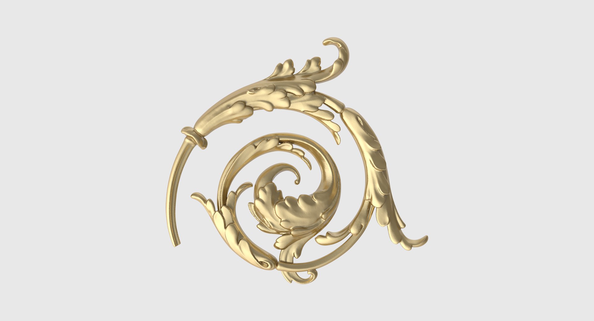 3D Set Acanthus Leaf Scrolls Model - TurboSquid 1590294
